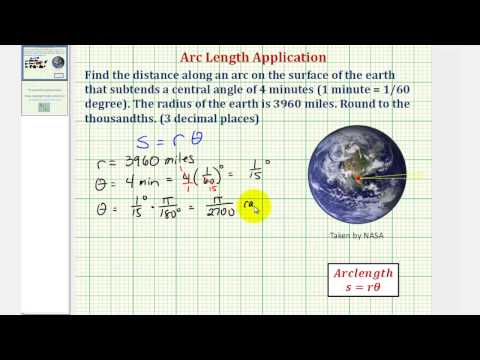 Ex: Determine Arc Length of the Earth | Math Help from Arithmetic ...