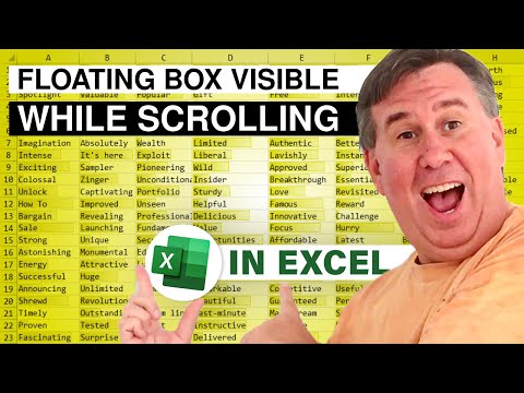 Learn Excel from MrExcel – “Floating Box Visible While Scrolling”: Podcast #1660 | Learn Excel ...