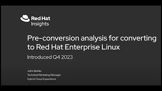 Pre-conversion analysis for converting to Red Hat Enterprise Linux