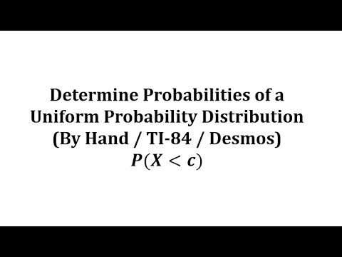 Determine Uniform Random Variable Probabilities P(X