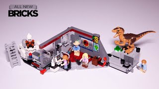 Lego Jurassic World 75932 Jurassic Park Velociraptor Chase Speed Build