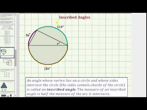Ex: Determine the Measure of An Angle Using Inscribed Angles | Math ...