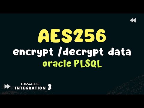 How to encrypt decrypt data with AES256 cryptography algorithm DBMS_CRYPTO package in Oracle ...