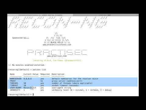 Videos · lanmaster53/recon-ng Wiki · GitHub