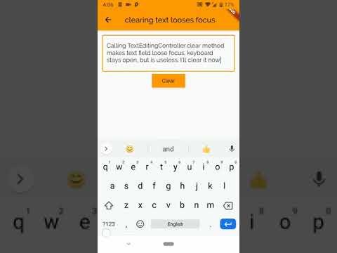 Calling TextEditingController.clear() causes TextField to loose focus, keyboard stays open but ...