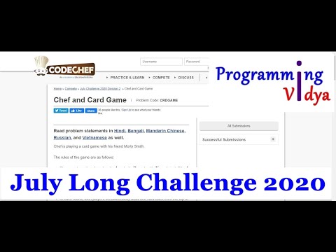 Solution for Codechef CRDGAME | Chef and Card Game | July Long Challenge 2020 – Programming ...