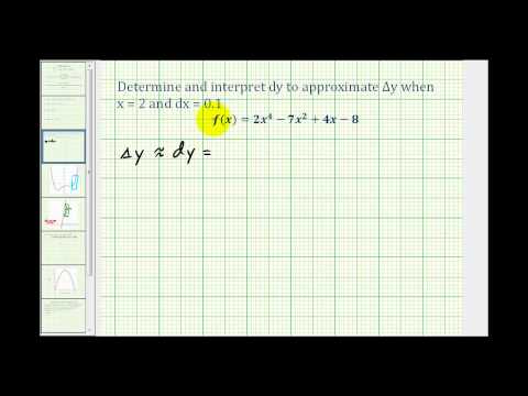 Ex 2: Differentials: Determine dy given x and dx | Math Help from Arithmetic through Calculus ...