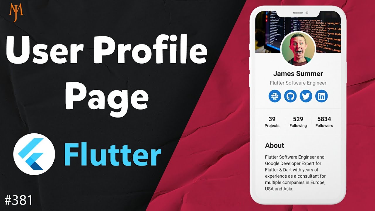 GitHub - JohannesMilke/profile_page_example: Create a beautiful User Profile Page UI in Flutter ...