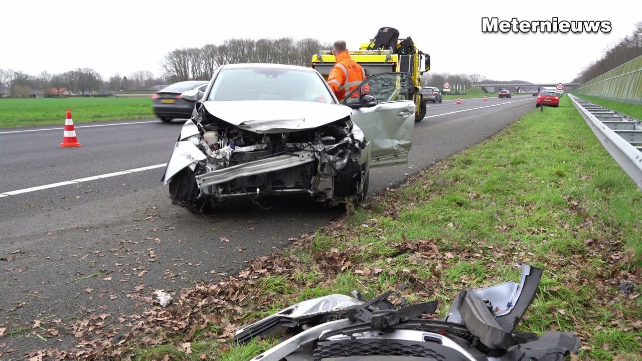 Gewonde na ongeval op de A37 bij Hollandscheveld(Video)