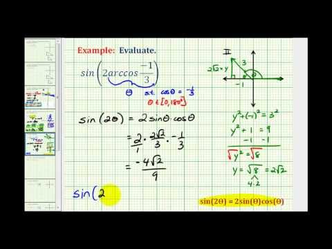Ex: Evaluate a Trigonometric Expression Containing an Inverse Trig Function – Double Angle ...