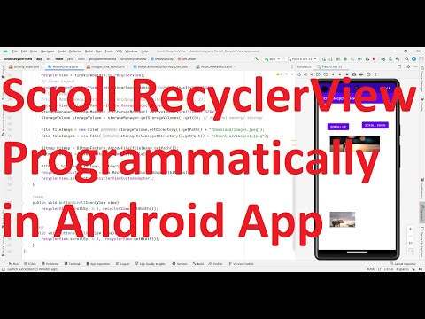 How to scroll RecyclerView (Page up and down) programmatically from your Android App ...