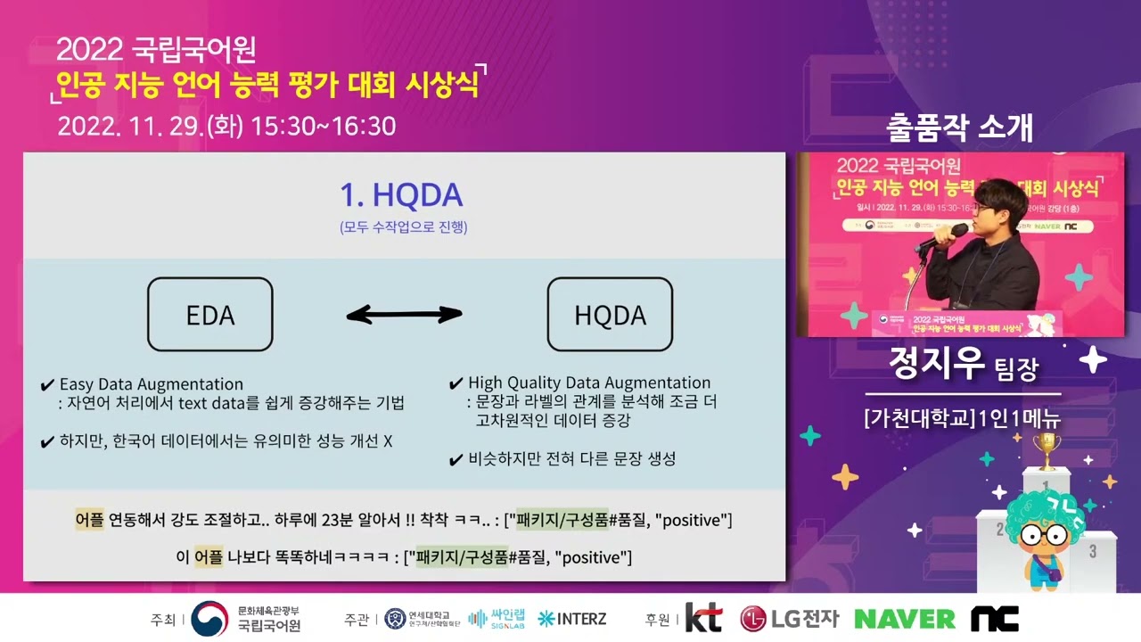 GitHub - 1MENU/Korean_ABSA_model: [🎖️1등(장관상) 솔루션] 2022 국립국어원 인공 지능 언어 능력 평가 (쇼핑몰 리뷰 데이터 속성 기반 감성 ...