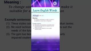 what is the meaning of adapt | adapt example sentence
