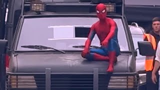 Spider-Man: Brand New Day: New Set Stills, Tom Holland Chilling On A Black Van's Hood, The Punisher