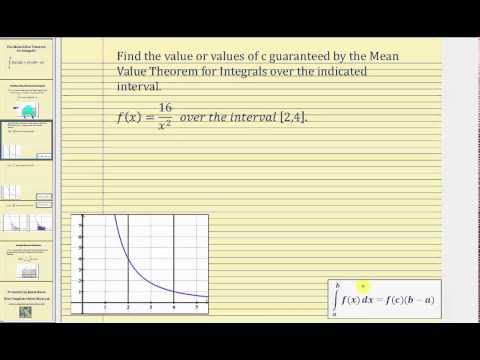 The Mean Value Theorem for Integrals | Math Help from Arithmetic ...