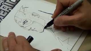 Jim Lee drawing Captain America