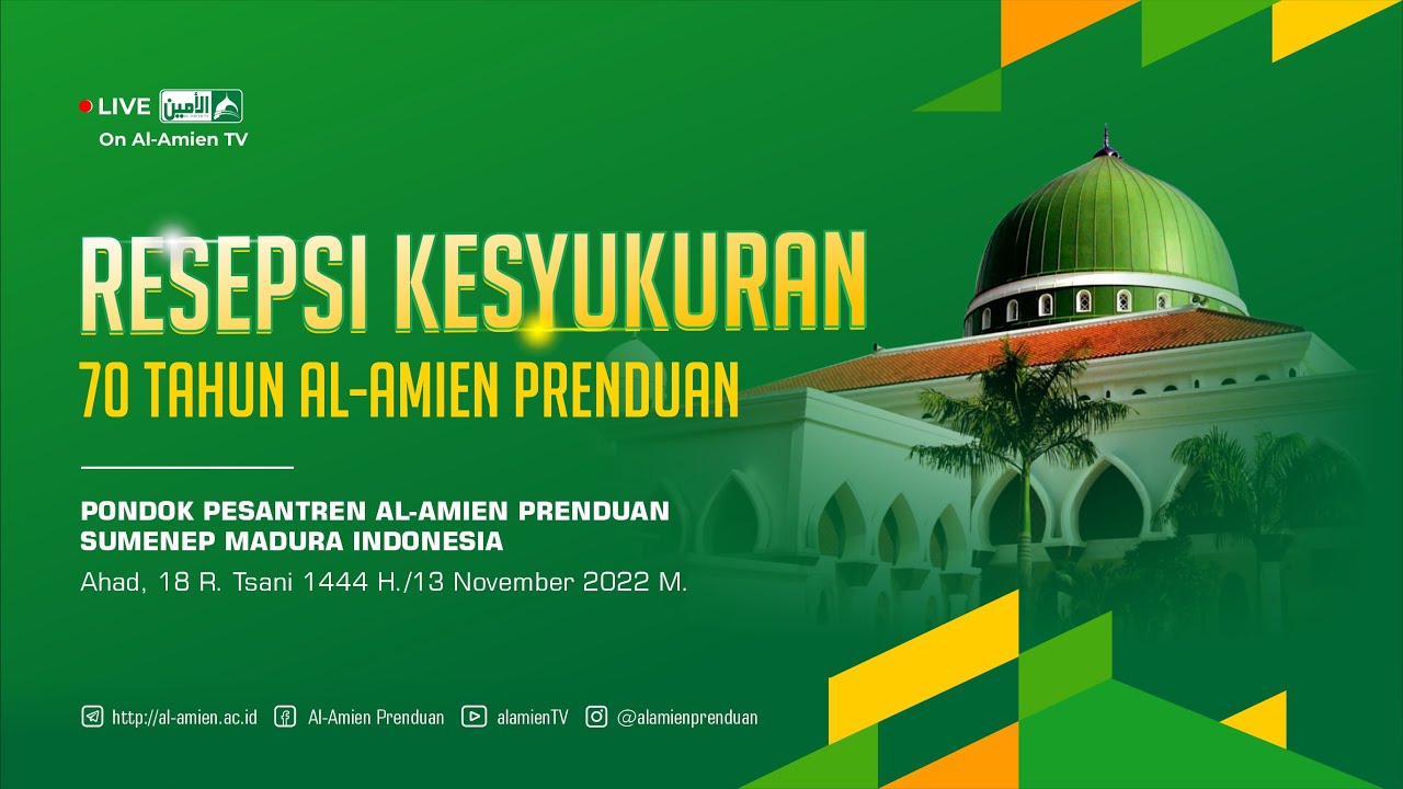 Kesyukuran 70 Tahun Al-Amien Prenduan: Kenangan, Citra dan Ekspektasi | TMI Al-Amien Prenduan