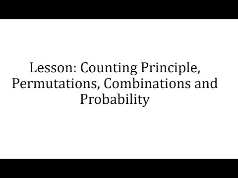 Counting, Permutations, Combinations, and Probability Lesson | Math Help from Arithmetic through ...