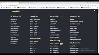 w3schools clone nested navigation tutorial section html css and javascript