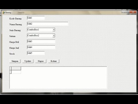 VIDEO CARA MEMBUAT FORM BARANG | Tutorial Delphi 7 PART 1 – IT Melankolis