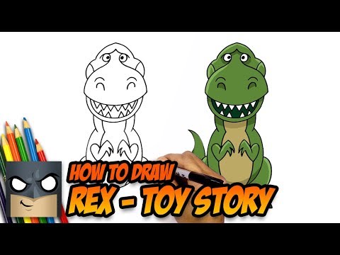 How to Draw Rex | Toy Story | Step-by-Step Tutorial – Jenny Conner's Blog