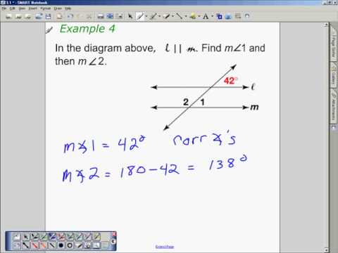 Geometry – Properties of Parallel Lines – 3.1 | Algebra and Geometry Help