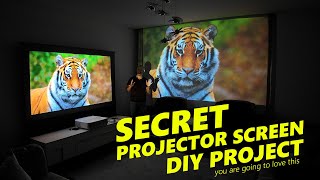 I Built a DIY Secret Projector Screen in My Home!
