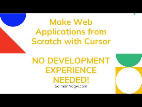 Make a Web Application from scratch with CURSOR – no development experience needed! – Salman ...