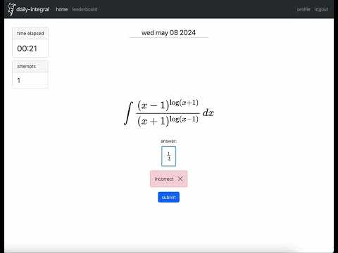GitHub - hyuncat/daily-integral: Solve a new integral every day, and compete against friends on ...