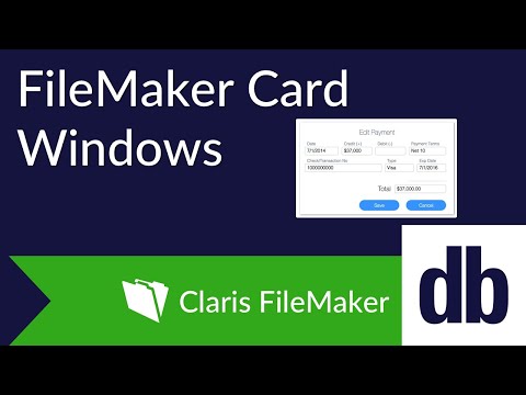 فيديو: عرض ميزة Card Window الجديدة في FileMaker 16 | FileMaker ME