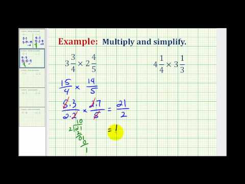 Example 2: Multiplication Involving Mixed Numbers | Math Help from Arithmetic through Calculus ...