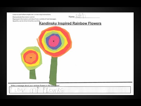 Kandinsky Inspired Rainbow Flowers! | Ms.J's Learning Blog
