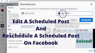 How To Edit Scheduled Post On Facebook And How To Reschedule A Post On Facebook (2023)