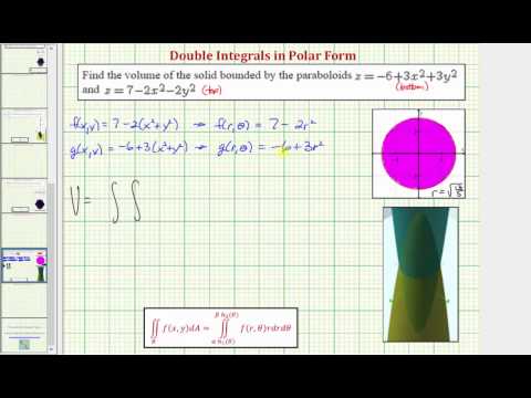Double Integrals in Polar Form – Volume Bounded by Two Paraboloids | Math Help from Arithmetic ...