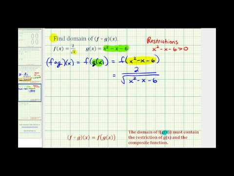 Ex: Domain of a Quotient and Composite Functions | Math Help from Arithmetic through Calculus ...