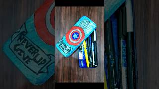 DiY pencil box✨️ | captain america theme ???? |『transforming old geometry box』#diyideas #youtubeshorts