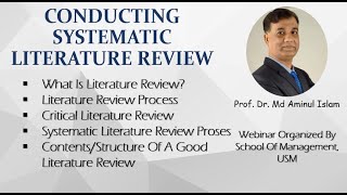 CONDUCTING SYSTEMATIC LITERATURE REVIEW