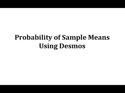 Determine Sample Mean Probabilities Using Desmos | Math Help from Arithmetic through Calculus ...