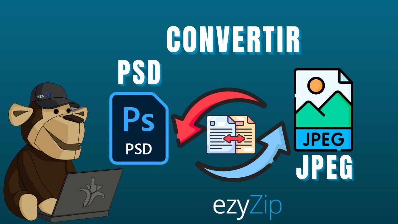 Convierte PSD a JPEG en línea (¡Rápido!) - ezyZip