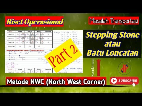 Part 2: Riset Operasional: Metode NWC (North West Corner) Kombinasi Stepping Stone | Alamatika