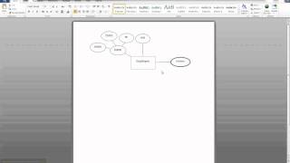 ER Diagram in MS Word Part 5 - Creating An Attribute with Primary Key