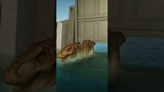 Rexy in Lagoon - Jurassic World Evolution 2