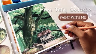 Studio Ghibli painting / My Neighbor Totoro / Paint with me / Himi jelly gouache painting????
