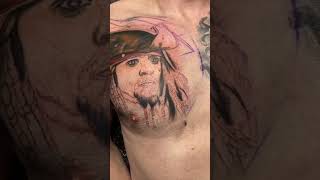 Jack Sparrow completed by Anastasyia at Last Supper Tattoo Studio Manchester. MUSIC NOT OUR PROPERTY