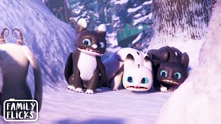 Toothless's Baby Dragons | How to Train Your Dragon: Homecoming (2019) | Family Flicks
