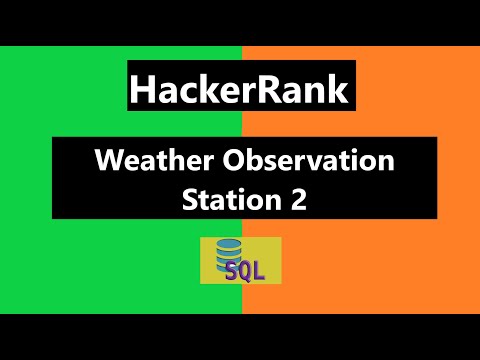 Weather Observation Station 2 Hackerrank Solution – SQL – realNameHidden