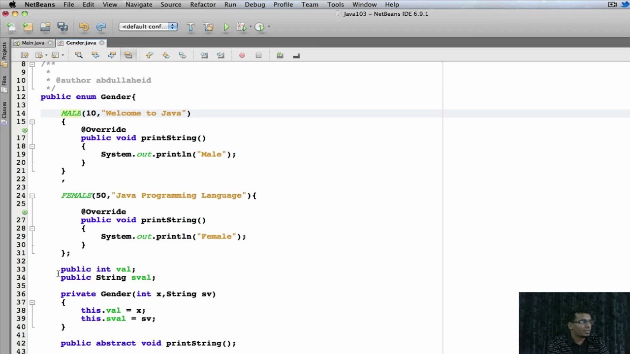 الدرس الرابع والثلاثون : خصائص الـ enum | Java 103