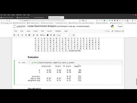 Linear Discriminant Analysis with Python VIDEO | educational research techniques