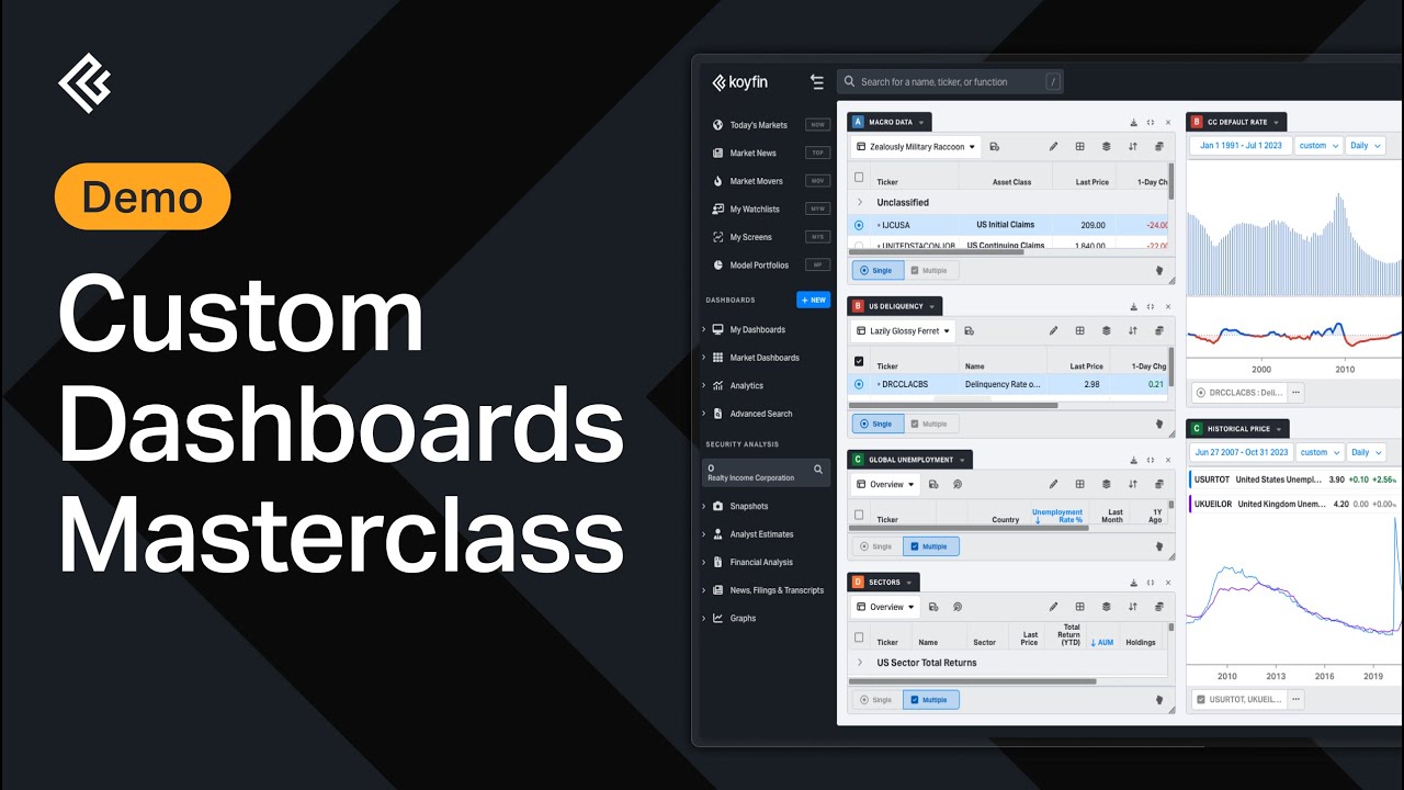 Custom Dashboards Masterclass on Koyfin – Quant Insights Network Custom Dashboards Masterclass on Koyfin – Quant Insights Network