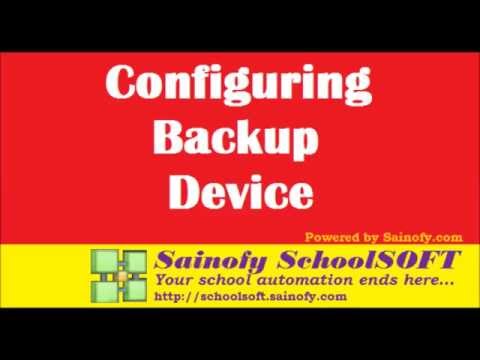 Video » How to Configure Backup Device | Sainofy